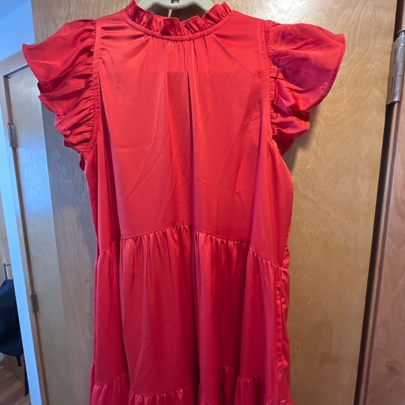 Pinch | Dresses | Red Ruffle Dress Nwt Maternityfriendly | Poshmark
